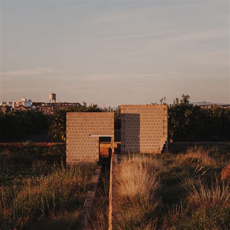 Hidden Architecture Enclosures Ceramic Pavilions In The Northern Fields Of Valencia Hidden