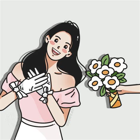 情侣头像一男一女捧花 抱花cp情头一左一右婚礼纪
