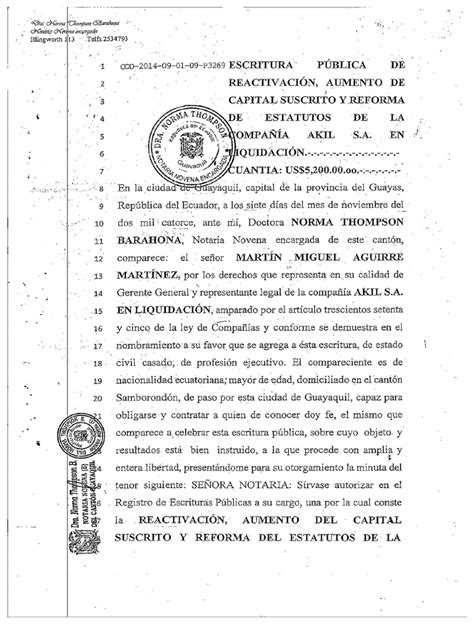 Reactivacion Y Amento De Capital Pdf