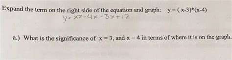 Solved Expand The Term On The Right Side Of The Equation And Chegg Com