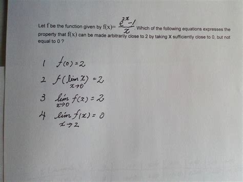 Solved Let F Be The Function Given By F X A Which Of The Chegg