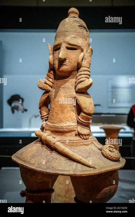 Haniwa Terracotta Tomb Figurine Nobleman In Formal Attire Kofun