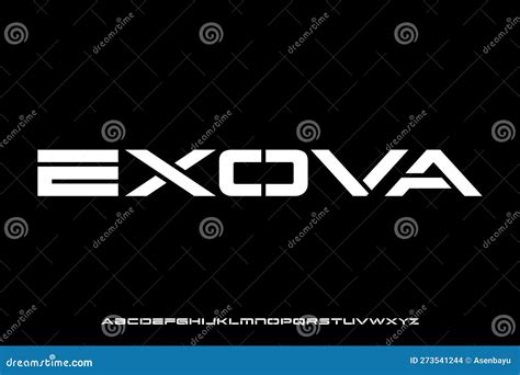 Strong Bold Modern Futuristic Display Font Vector Stock Vector Illustration Of Poster