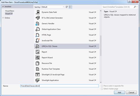 Stored Procedure With Linq To Sql