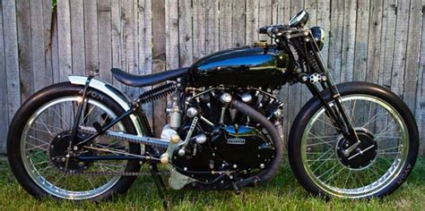 52 Vincent Black Motorcycle 1952 Vincent Black Shadow
