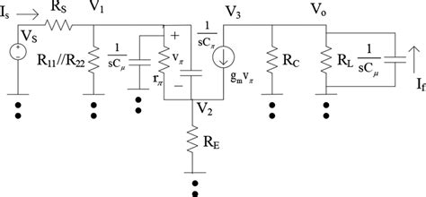 High‐frequency Response Equivalent Circuit Of The Amplifier For Fig 2
