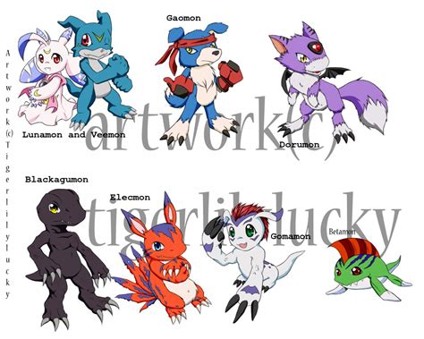 Top 8 Favorite Rookie Digimon — Weasyl