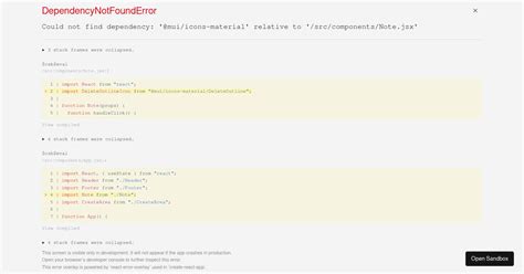 Using Pre Built React Components Forked Codesandbox