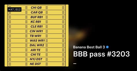 Bbb Pass 3203 Banana Best Ball 3 Opensea