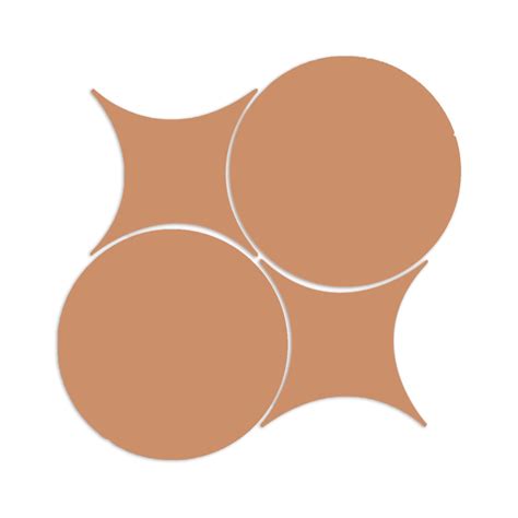 Rombo And Circle Combo Tequila 8 L Clay Tile L Low Maintenance Tile Clay Imports