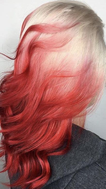 Red To White Hair White And Red Hair Hair Designs Hair Styles