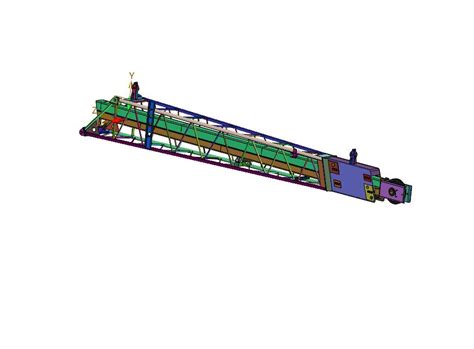 建筑施工塔式起重机塔机滚轮钢构伸缩臂 STEP 模型图纸下载 懒石网