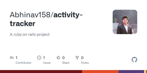 Github Abhinav158activity Tracker A Ruby On Rails Project