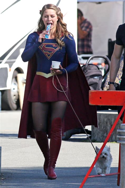 Melissa Benoist Supergirl Set In Vancouver 8182016 • Celebmafia