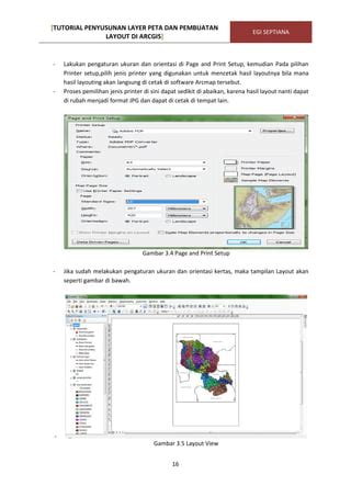 Tutorial Penyusunan Layer Peta Pembuatan Layout Di Arcgis PDF