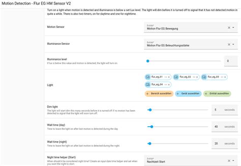 Blueprint For Motion Lights With Daynight Mode Illuminance And Dimmabel Timer Blueprints