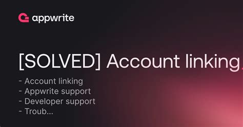 Solved Account Linking Threads Appwrite