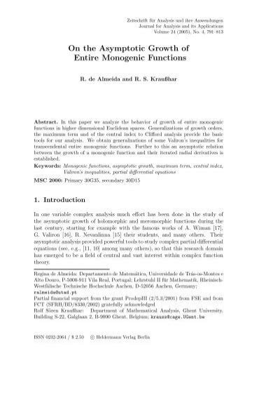 On The Asymptotic Growth Of Entire Monogenic Functions