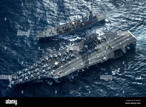 The Aircraft Carrier Uss Carl Vinson Cvn 70 And The Fleet Replenishment Oiler Usns Yukon T Ao