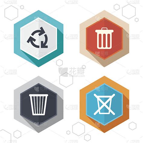回收站图标。重用或减少符号