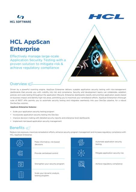 Manage Large Scale Application Security Testing With Hcl Appscan