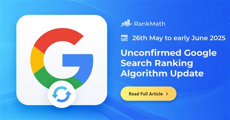 Unconfirmed Google Algorithm Update May June Rank Math