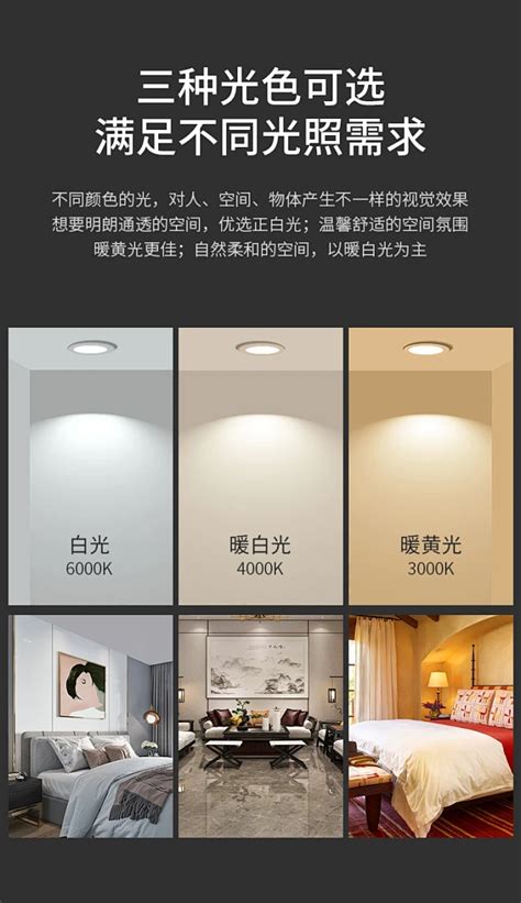 Led超薄筒灯嵌入式家用射灯天花灯三色变光客厅吊顶孔灯洞灯简灯 天猫 花瓣网