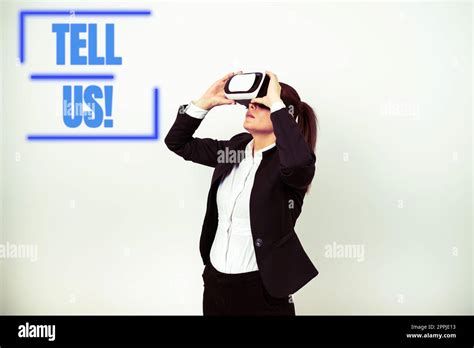 Text Showing Inspiration Tell Us Word Written On Communicate Information To Someone In Spoken