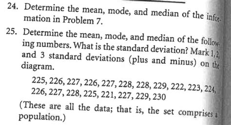 Solved Determine The Mean Mode And Median Of The Chegg