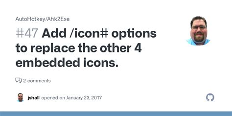 add icon options to replace the other 4 embedded icons · issue 47
