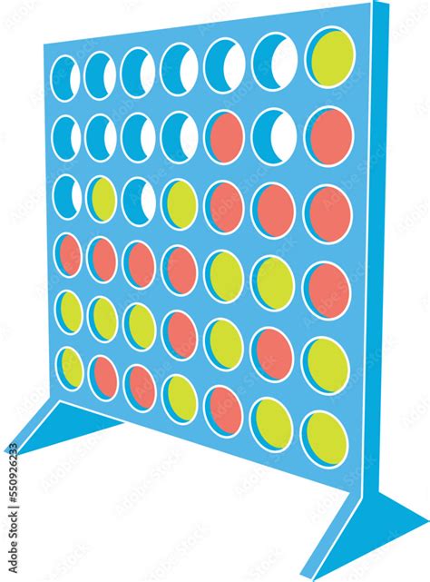 Connect Four Board Game Vector Illustration Stock Vector Adobe Stock