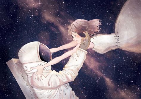 Joze Original Absurdres Highres 1girl Astronaut Brown Hair