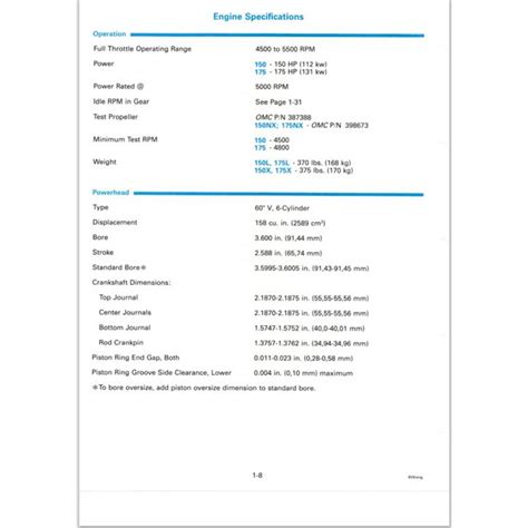 Johnson Evinrude 150 150c 175 Outboard Motor Workshop Manual 1992