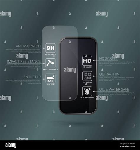 Icons Mobile Phone Screen Glass Stock Vector Image And Art Alamy
