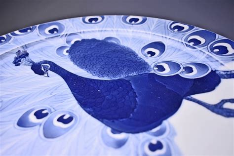 Yahoo オークション 小枝真人 染付 孔雀 皿 共箱共布 上作 豪華 藤沢