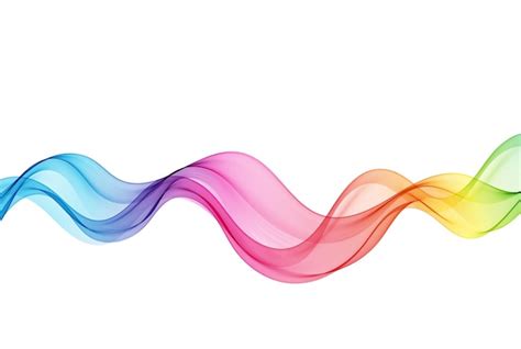 Premium Vector Abstract Multicolored Design Element Wave Abstract Color Spectrum Flow