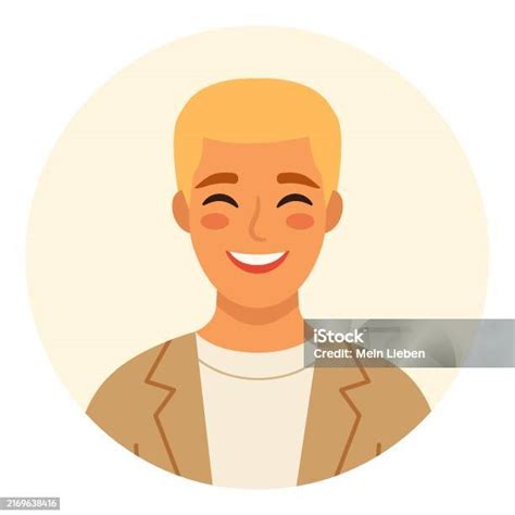 금발의 곱슬 남자의 초상화 남성 아바타 평면 스타일의 벡터 일러스트 레이 션 가공의 인물에 대한 스톡 벡터 아트 및 기타 이미지 가공의 인물 개체 그룹 경영자