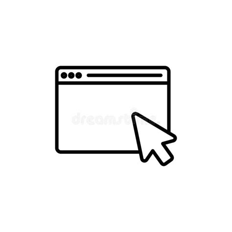 Browser Icon Set Visit Website Webpage Vector Symbol Browse Web Page