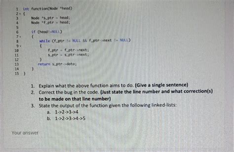 Solved Int Functionnode Head 1 2 Node Super Head Node Fuper