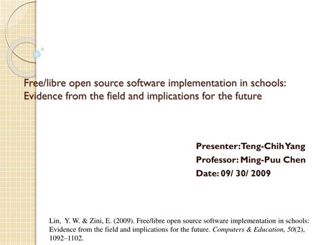 PPT Free Libre Open Source Software Implementation In Babes Evidence From The Field And