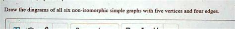 solved draw the diagrams of all six non isomorphic simple graphs with