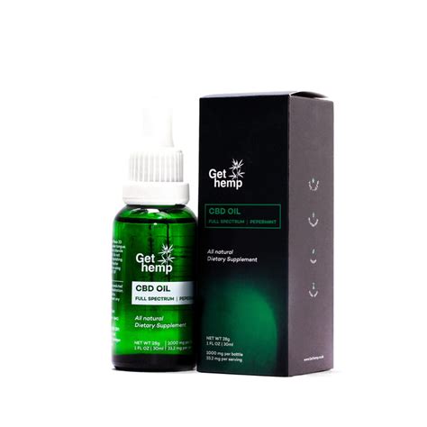 Peppermint Cbd Oil 1000mg Full Spectrum — Gethemp