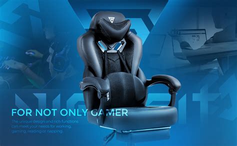 Vigosit Gaming Chair- Gaming Chair with Footrest, Mesh Gaming Chair for ...