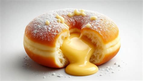 Cream Filled Donut Hd Image Premium Ai Generated Image