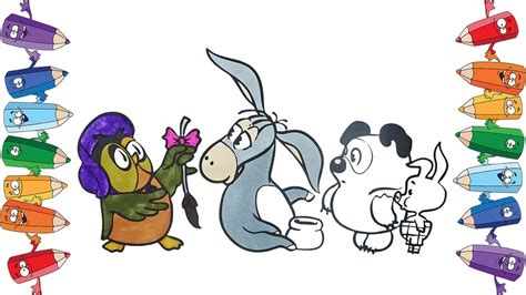 Винни Пух Пятачок Иа раскраска для детей новая серия раскраски Youtube