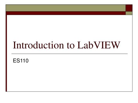 Ppt Introduction To Labview Powerpoint Presentation Free Download Id9093305
