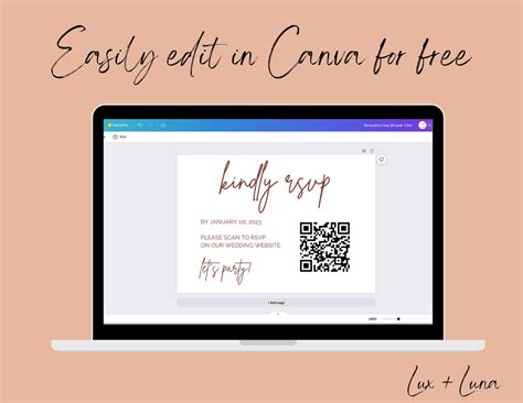 Rust Orange Wedding Invitation Wedding Invitation Template Etsy