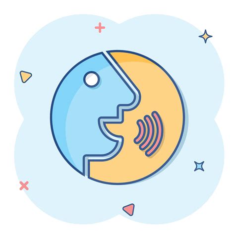 Voice Command With Sound Waves Icon In Comic Style Speak Control