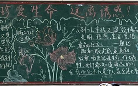 2023禁毒黑板报 珍爱生命远离毒品诱惑 老师板报网