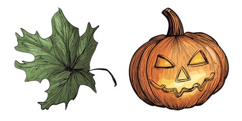 Fall Leaf And Halloween Pumpkin Cursor Sweezy Custom Cursors